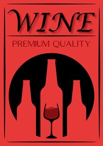Plechová cedule Wine premium Velikost: A4 (30 x 20 cm)