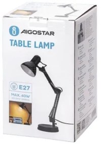 Aigostar - Stolní lampa 2v1 1xE27/40W/230V černá
