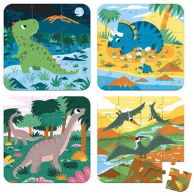 Janod Puzzle 4v1 Dinosauři