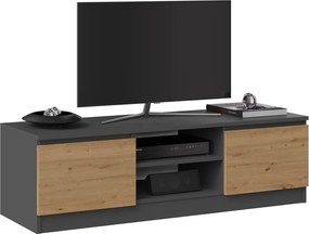 TPS Stolek pod televizi RTV MALVA 120 cm - Antracit / Dub artisan