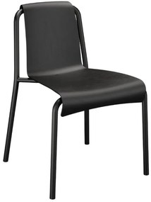 OnaDnes -20% Černá plastová zahradní židle HOUE Nami