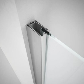 FORTE Sprchové dveře DECO N2B BARVA rámu - Bílá, Rozměr A - 110 cm, Výplň - Acidato bezpečnostní sklo - 6 mm BDE455293500