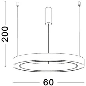 LED lustr Sting 60 zlatá