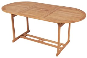 Zahradní stůl 180 x 90 x 75 cm masivní teakové dřevo - Default Title