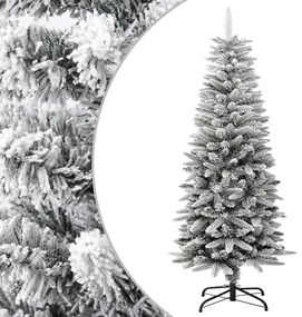 Umělý úzký vánoční stromek se sněhem 120 cm PVC a PE,  345193 HangarStore.cz
