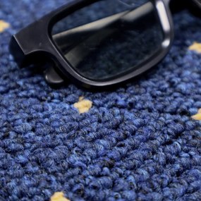 Condor Carpets, Metrážový koberec Udinese modrý - neúčtujeme odřezky z role, na míru, šíře 4m, modrá, filc, chodba / předsíň