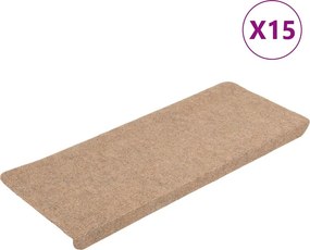 vidaXL Samolepicí nášlapy na schody 15 ks 65x24,5x3,5 cm [343478] Barva: antracitová