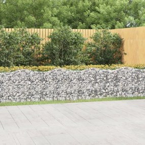 Klenutý gabion vyvýšený záhon 600x100x100 cm pozinkované železo 153556