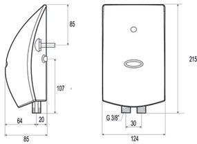 Mereo průtokový ohřívač vody 4,5 kW nízkotlaký EPO11