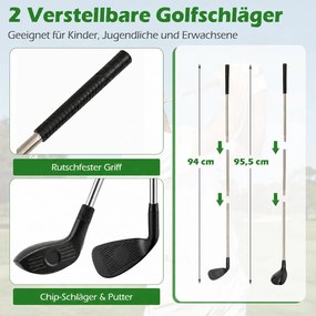 Costway Golfová hrací sada s kovovým stojanem a 24 míčky pro děti a dospělé