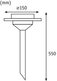 Paulmann 93764 Special Line Solar Ufo LED, solární svítidlo, 1x0,2W LED, výška 55cm, IP44