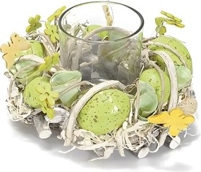 Velikonoční svícen – zelený 15 × 10 cm