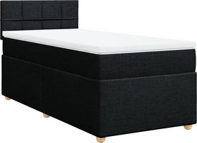 Box spring postel s matrací černá 90x200 cm textil 3286565