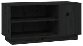 814408 vidaXL TV skříňka černá 80x35x40,5 cm masivní borové dřevo