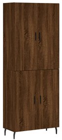 Skříň highboard hnědý dub 69,5 x 34 x 180 cm kompozitní dřevo,  3195698