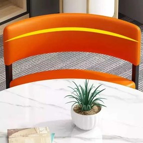 LuxuryForm DESIGN Jídelní set MONTE 4+1 - oranžový / černý