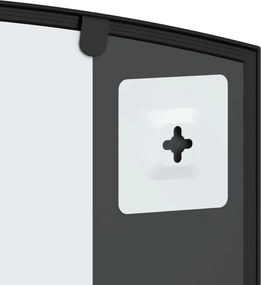 vidaXL Nástěnné zrcadlo černé 60 x 30 cm oblouk železo [358636]