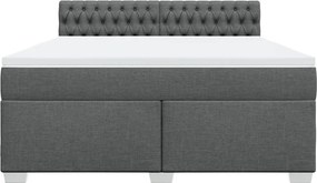 Box spring postel s matrací tmavě šedá 180x200 cm textil 3285975