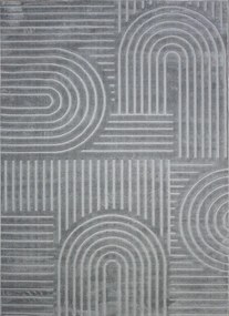 BE Koberec Zen Garden Collection 2405 GREY - šedý obdélníkový Rozměr: 60x100 cm