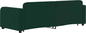 Válenda s přistýlkou tmavě zelená 80 x 200 cm samet 3196924