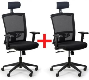 Kancelářská židle FELIX 1+1 ZDARMA, černá