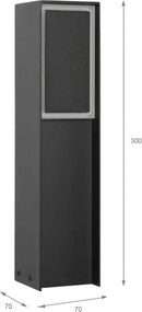 LED Venkovní lampa MODO LED/4,8W/230V 4000K IP44 30 cm černá