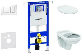 Geberit Duofix - Set předstěnové instalace, klozet Alpha se sedátkem, tlačítko Sigma30, bílá/chrom 111.355.00.5 NR5