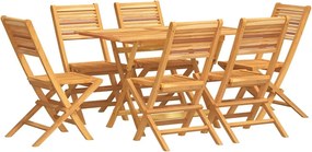 7dílný zahradní jídelní set masivní teakové dřevo 3155012