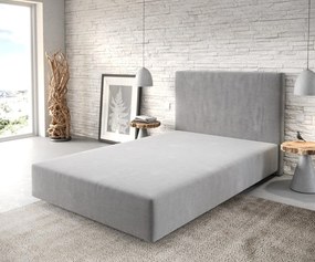 Boxspring postel Dream-Well 120x200 cm mikrovlákno šedá