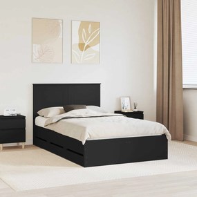 Rám postele se zásuvkou Černá 120 x 190 cm Inženýrské dřevo 3409476