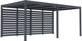 Boční zástěna pro bioklimatickou pergolu BestBerg BBP-E1CG / 238 × 218 cm / šedá