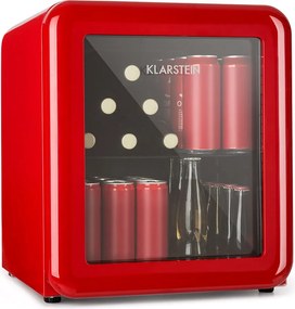 Klarstein PopLife 48, lednice na nápoje, 48 l, 0-10 °C, retro design, červená