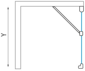 Roth Cariba Line pevná stěna 90 cm brillant transparent CI FXP 090200 VPE