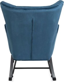 Houpací křeslo Nimara Velvet, modrá