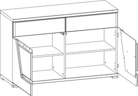 Sconto Komoda BONN ořech