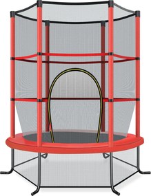 Costway Zahradní trampolína Ø165 cm s ochrannou sítí trampolína do 135 KG odolná