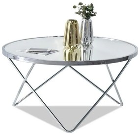 MPT Konferenční stolek Amin XL - stříbrné sklo, chrom