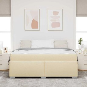 Rám postele s matrací Krémová 180 x 200 cm textil 3399206