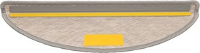 Samolepicí nášlapy na schody sisal 15 ks 56x17x3 cm stříbrné 326859