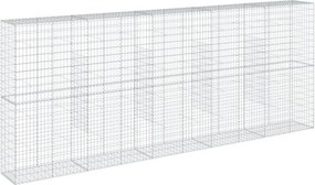 Gabionový koš s víkem 500 x 50 x 200 cm pozinkované železo 3295170