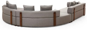 Designová rohová sedačka Galatea 360 cm šedá - pravá