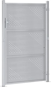 Zahradní brána 85 x 120 cm Nerezová ocel Stříbrná Zamykatelné 3402580