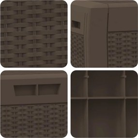 Zahradní úložný box hnědý 119 x 48 x 60 cm polypropylen 152196