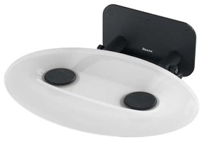 Ravak Ovo P II - Sprchové sedátko Clear/Black, 41x35 cm, černá/čirá B8F0000056