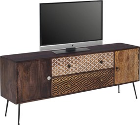 XXXLutz NÍZKÁ KOMODA, mangové dřevo, hnědá, vícebarevná, 157/60/35 cm Landscape - TV stolky & komody pod TV - 000377007305
