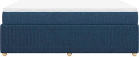 Box spring postel s matrací modrá 140x200 cm textil 3285580