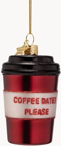 Ručně foukaná vánoční ozdoba Coffee Mug