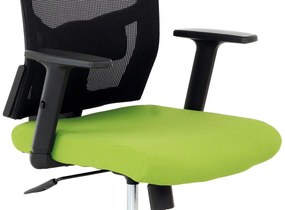 Autronic - Kancelářská židle, látka zelená + černá, houpací mechnismus - KA-B1012 GRN