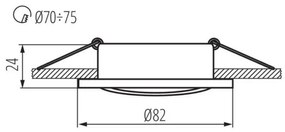 Podhledové svítidlo Kanlux RADAN CT-DTO50 hliník 07360