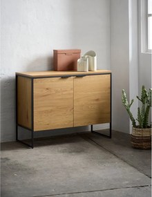 Komoda v dekoru dubu v přírodní barvě 104,5x80x45 cm Cesura – Unique Furniture